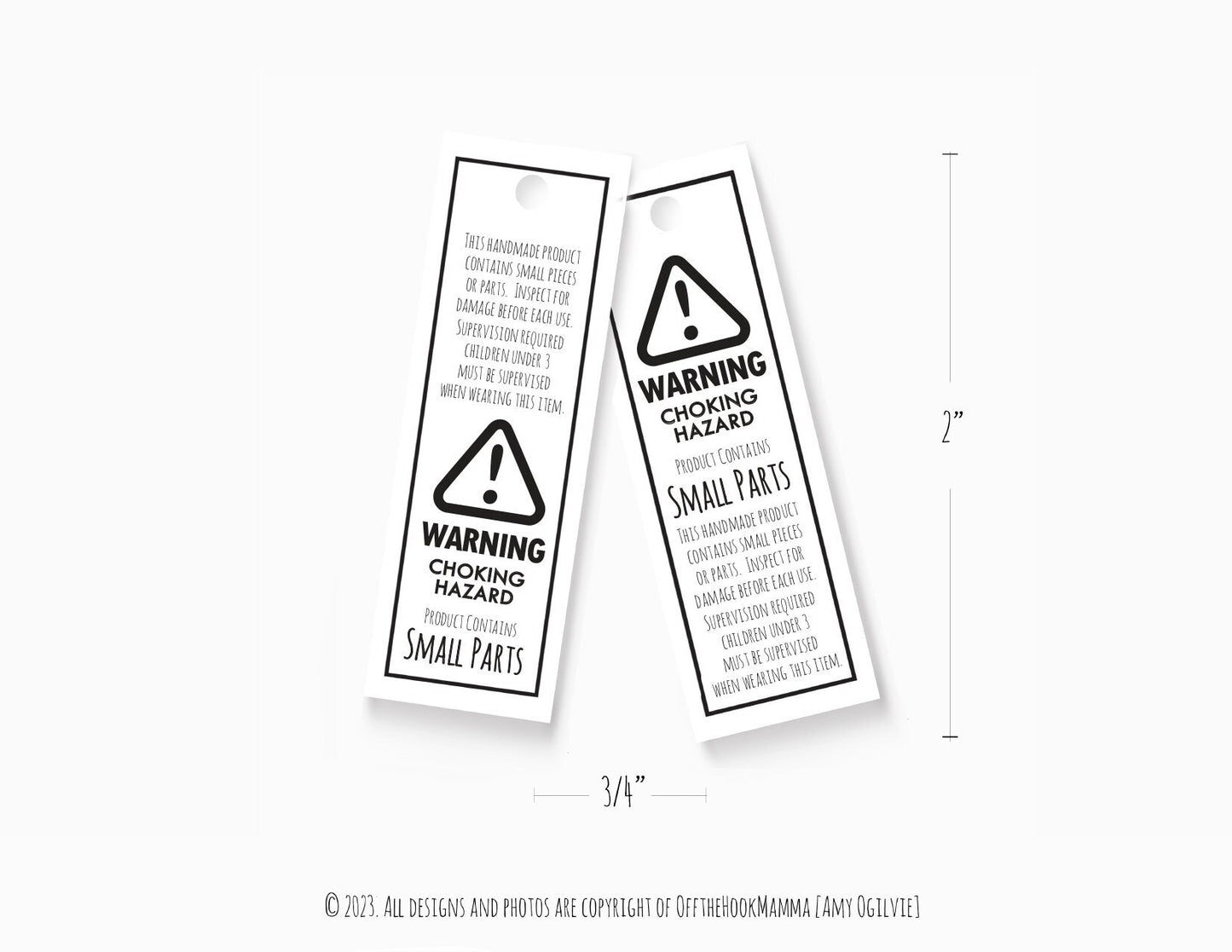Warning Label Tags to Print and Cut - Slim Design includes 3pg and 32 ...